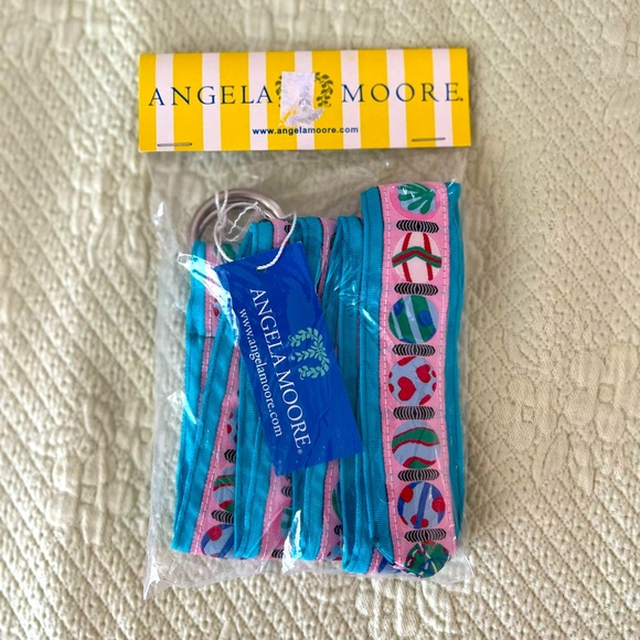 Angela Moore | Accessories | Nwt Angela Moore Blue Ribbon D Ring Belt ...